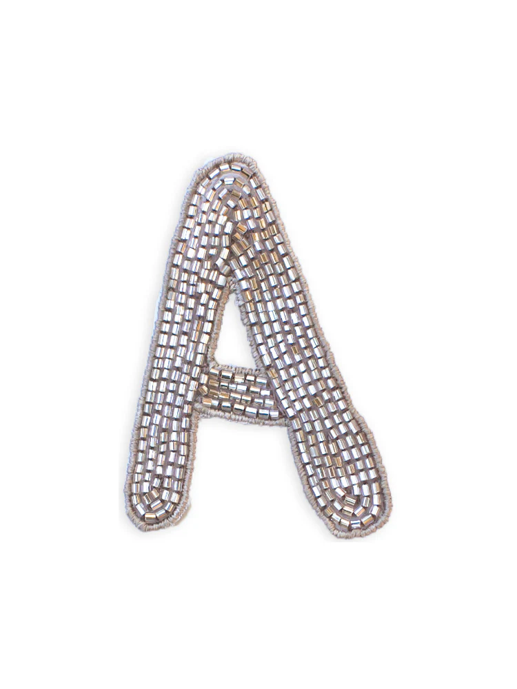 Beaded Letter Patches - Lingua Franca NYC
